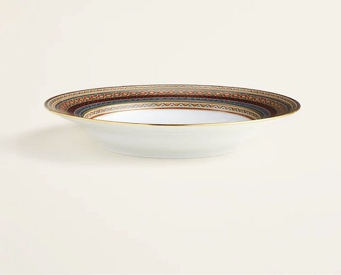 HERMES Cheval d'Orient Soup Plate 24K Gold Tableware Dish 2 set Animal ...