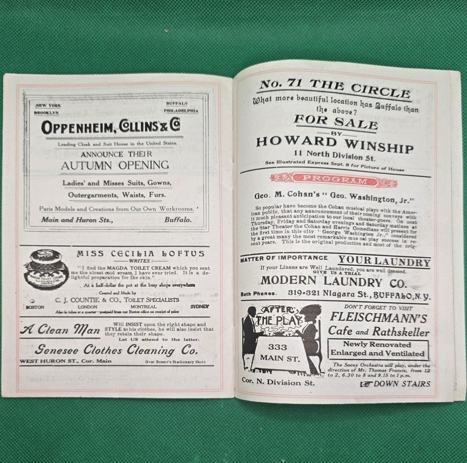 Antique 1906 Star Theatre Program Buffalo New York NY Theater 1900s ...