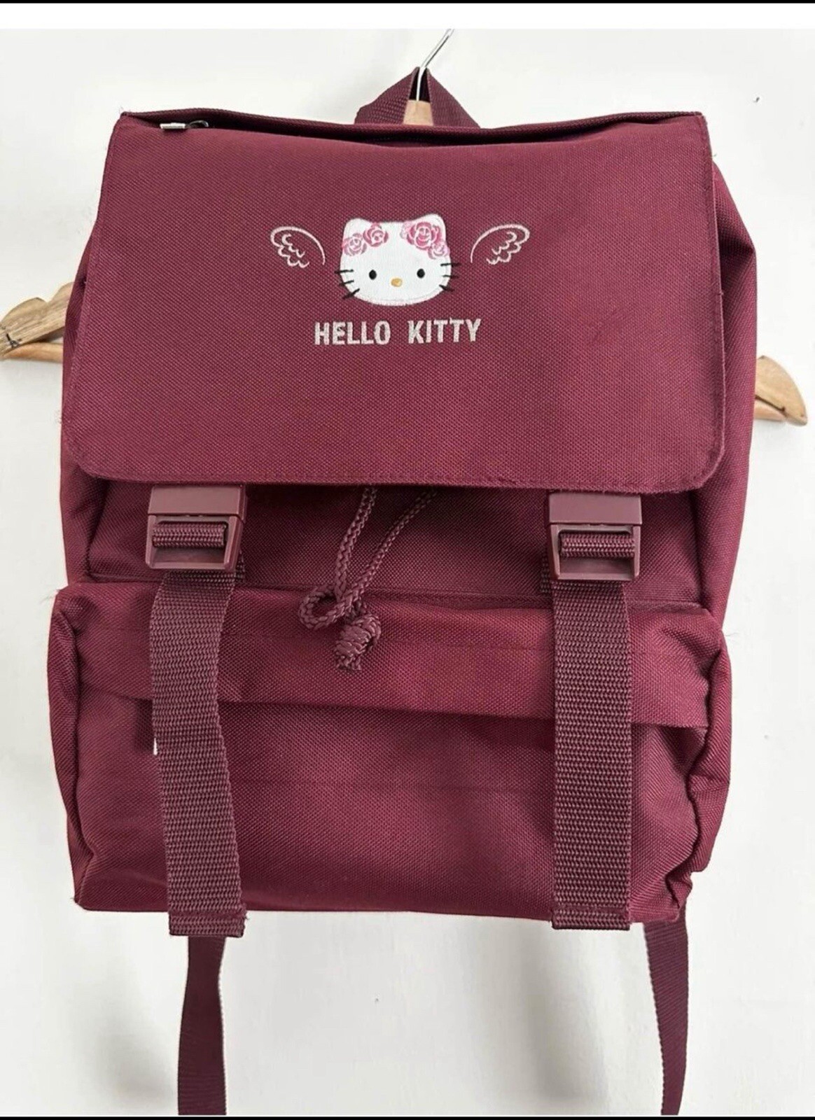 Vintage Hello Kitty Angel Wing Sanrio Embroidered Canvas Mini Backpack ...