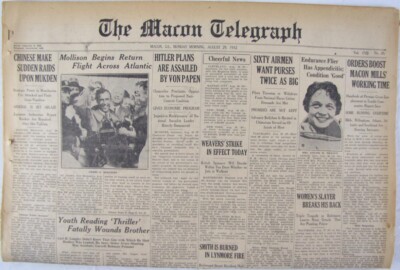 Vintage 1932 Pilots James Mollison / Louise Thaden / Adolf Hitler ...