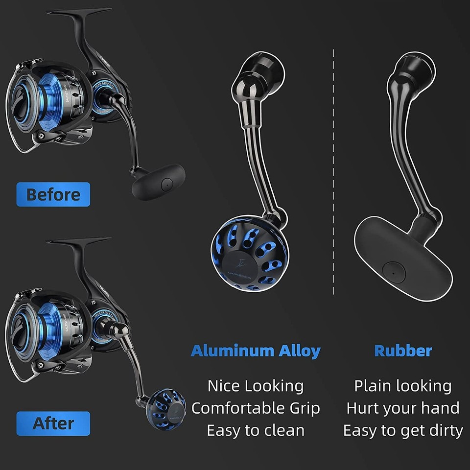 Gomexus Power Handle for Daiwa Saltist 3500-4000 Saltist MQ 5000 6000 ...