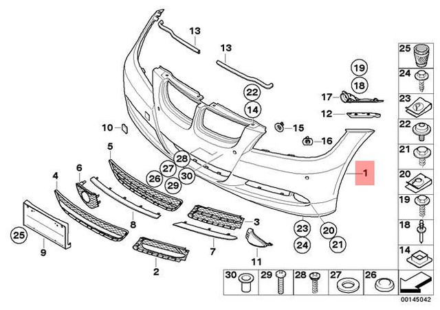 Genuine BMW E90 E91 Sedan Wagon Bumper Cover Primed Front OEM ...