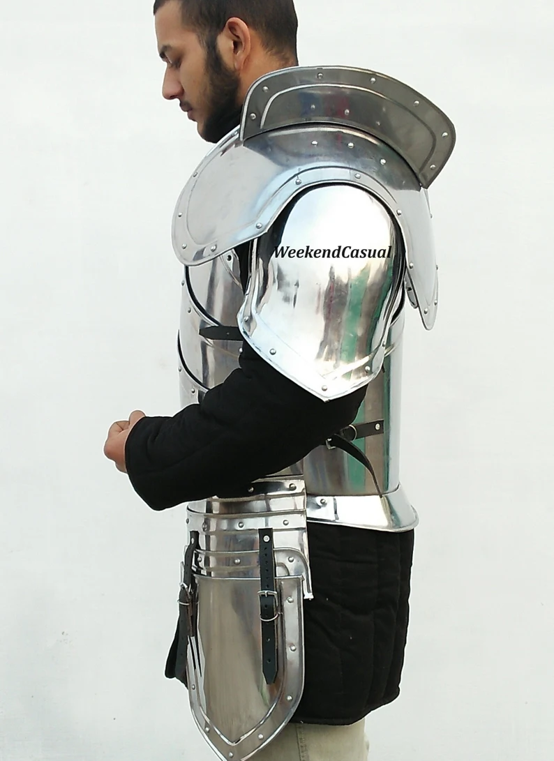 Medieval Knight Gothic Breastplate Armor Cuirass Pauldron Set Shoulder ...