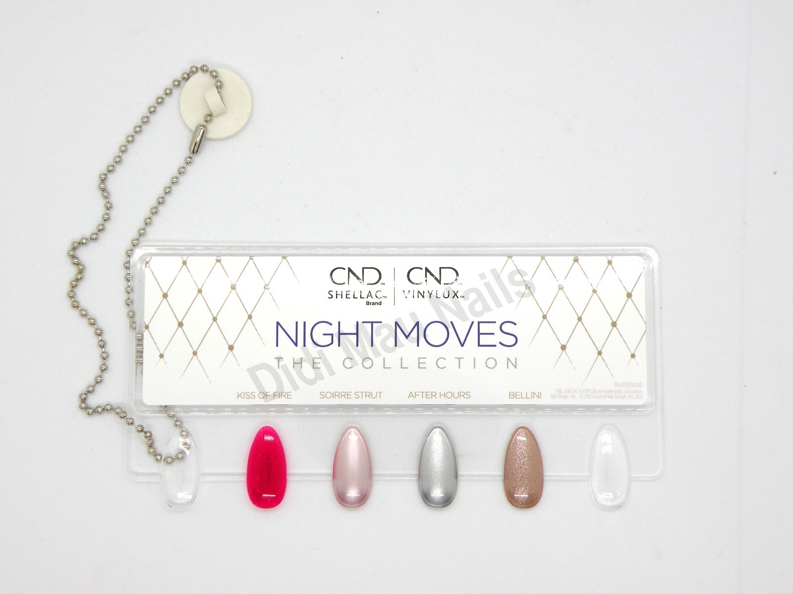 CND SHELLAC & VINYLUX NIGHT MOVES Color Chart Nail Palette -4 COLOR ...