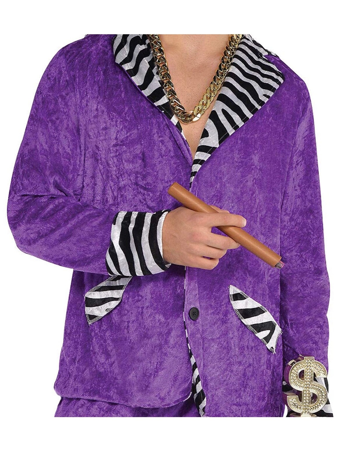 Amscan Sugar Daddy Pimp Halloween Costume for Men, Standard, with Hat ...