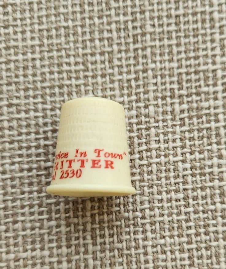 Vintge thimble~advertising~plastic~Jack Ritter~Bristol PA~Bucks Co ...