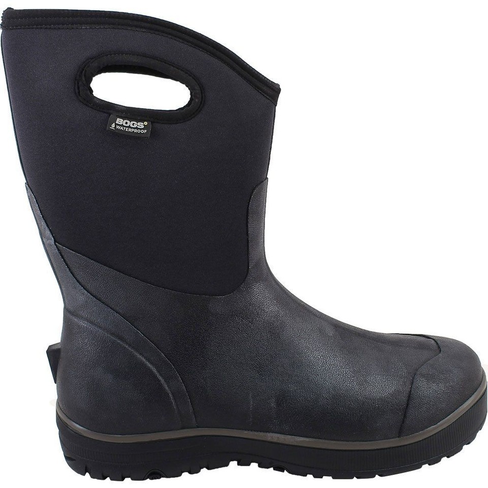 Bogs Men's Ultra Mid Waterproof Regular Winter & Rain Boot - Black ...