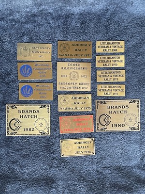 14 X UK Vintage Transport Steam & Motor Rally Brass Plaques | eBay UK