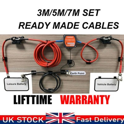 Ready Made Battery Split Charge Kit 12V 140A VSR Voltage Sense Relay Charger UK | eBay UK