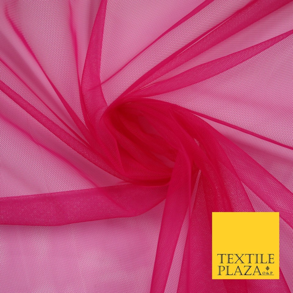 OVER 90 COLOURS - Soft Plain Sheer Tulle Net Fabric Tutu Fairy Veil ...