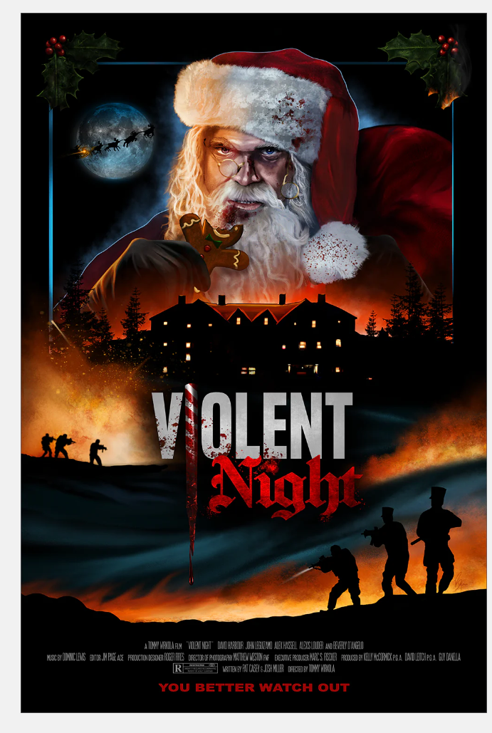 Violent Night Santa Claus Horror Movie Film Poster Giclee Print Art ...