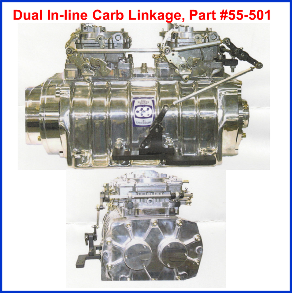 Genuine Dual *In-line* mounted Carb Linkage supercharger Blower 6-71 8 ...