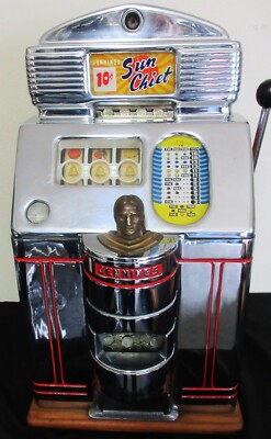 Jennings 10c Sun Chief Tic-Tac-Toe Slot Machine, circa 1940 | eBay