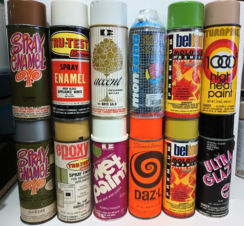 Vintage Collectable Spray Paint Cans Lot. Krylon Rustoleum Red Devil ...