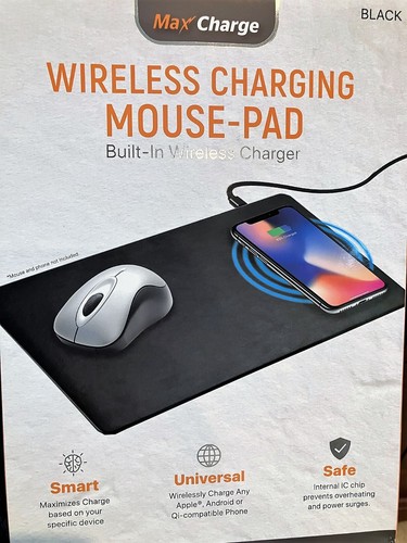 Max Charge Wireless Charging Mouse Pad-Apple or Android or Qi ...