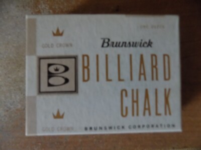 Vintage Brunswick Original Box GOLD CROWN NO CHALK! Gold crown IV Gold ...
