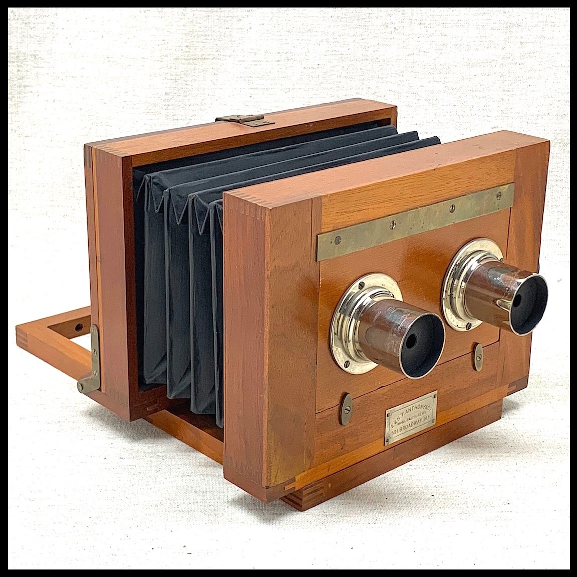 rare antique 1889 E. & H.T. ANTHONY Manhattan #3 5x8 stereo view camera ...