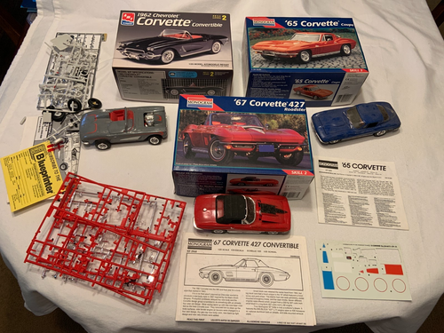 Monogram AMT vintage built Corvette model kits 1/25 1/24 Scale Plastic ...
