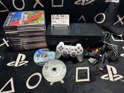 Sony PlayStation 2 PS2 Black Console (SCPH-39003) 13x games bundle (E ...