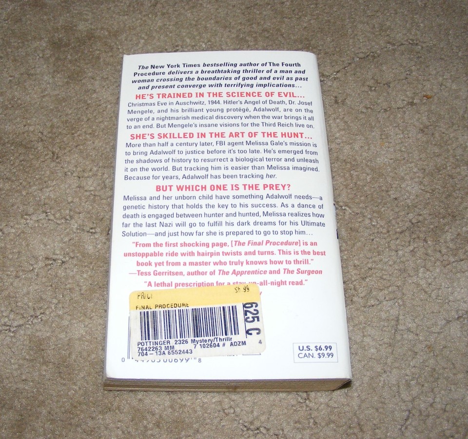 The Final Procedure by Stan Pottinger (2004 Paperback) 9780312997250| eBay