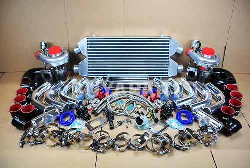 DIY High Performance Twin T3/T4 Vband Turbo Charger Kit Custom FMIC ...