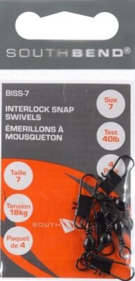 SouthBend BISS-7 Black Interlock Snap Swivel Sz-7 | eBay