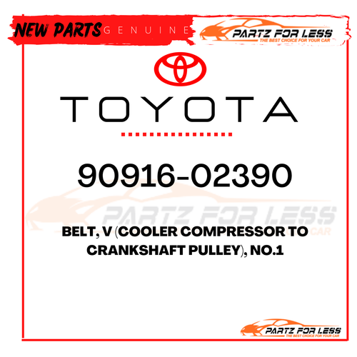 90916-02390 Toyota Ceinture, V (Refroidisseur Compresseur À Vilebrequin ...