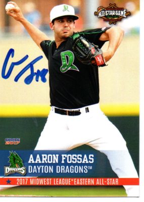 Aaron Fossas 2017 Dayton Dragons Midwest League All Star Game Signed ...