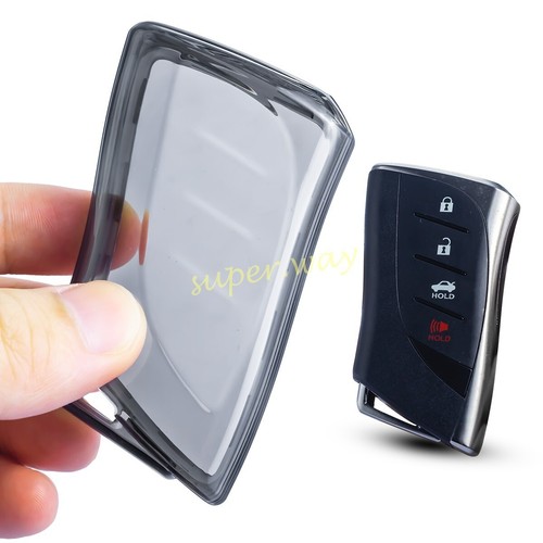 Transparent Black Car Key Fob Cover Case Bag For New Lexus ES NX RX UX ...