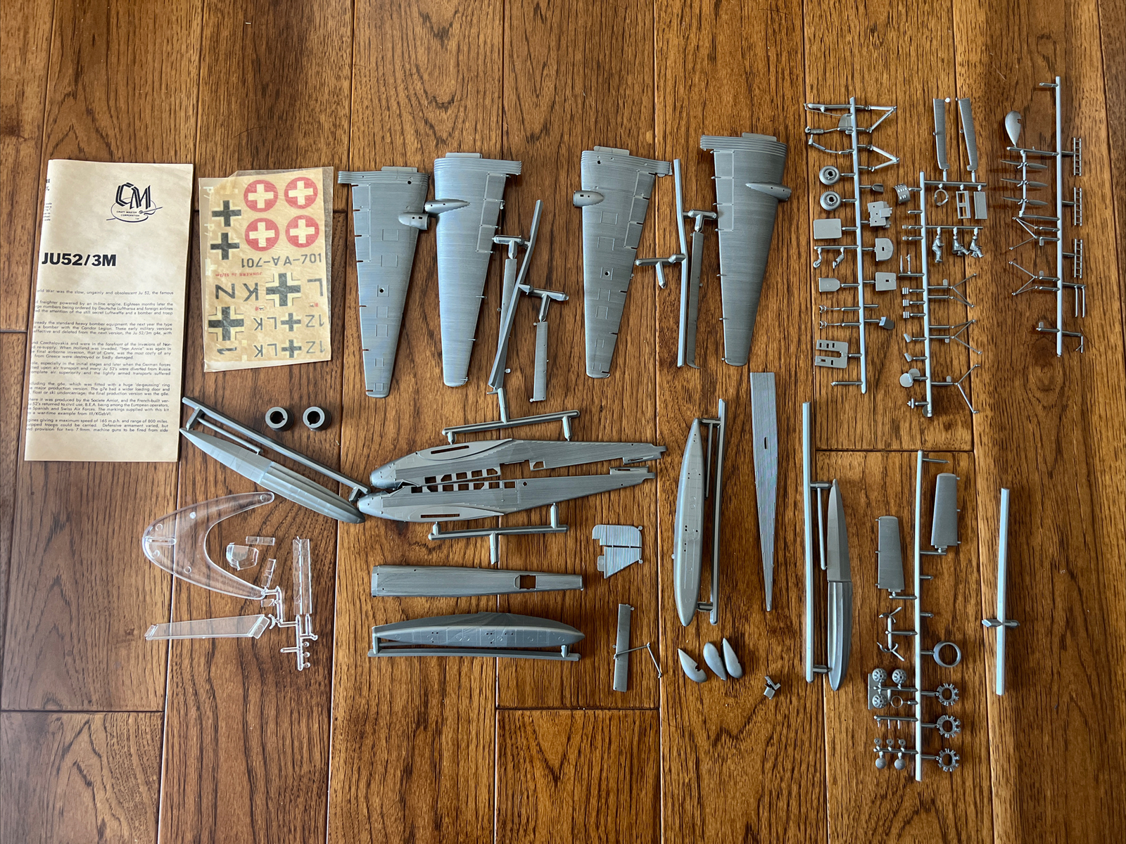 Airfix Junkers JU-52 Model Kit by Craft Master 1/72 Scale series No ...