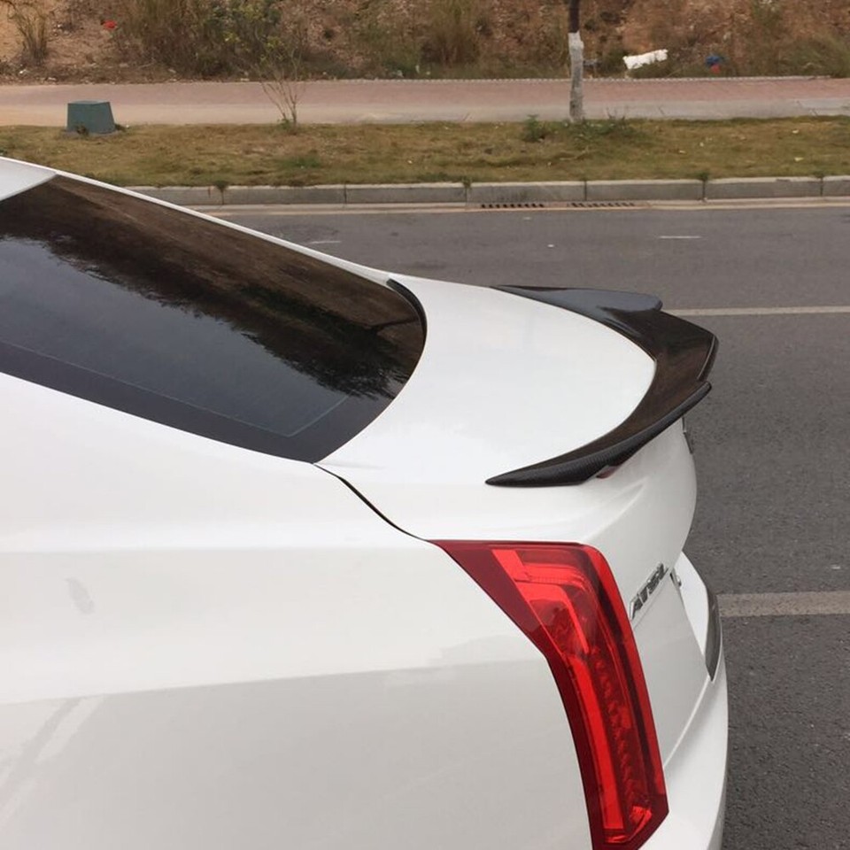 Real Carbon Fiber Rear Roof Trunk Spoiler Wing Fit For Cadillac ATS ...