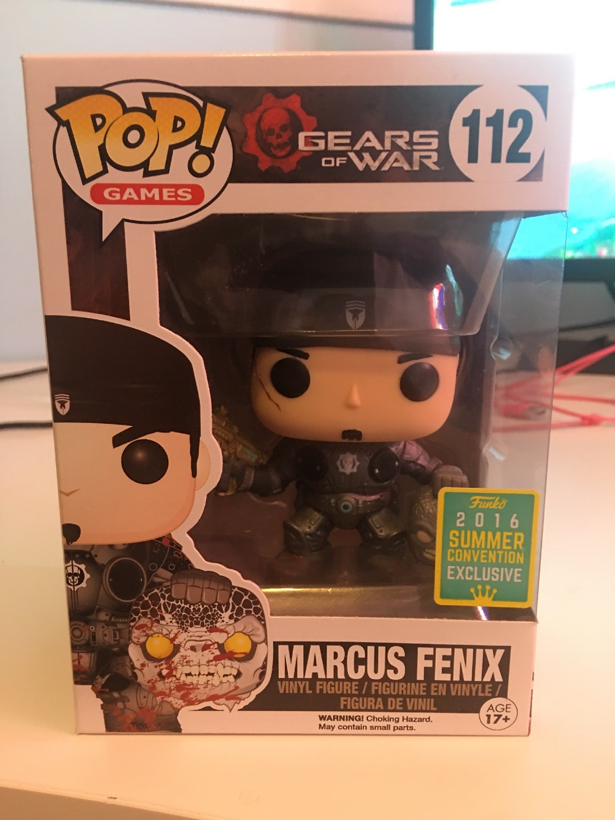 SDCC 2016 Funko Pop Gears of War Marcus Fenix W/head Gold Lancer 1000 ...