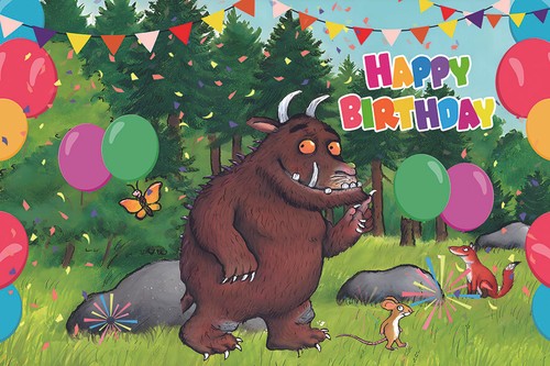 NEW Gruffalo Forest Woodland Animals Birthday Party Photo Backdrop ...