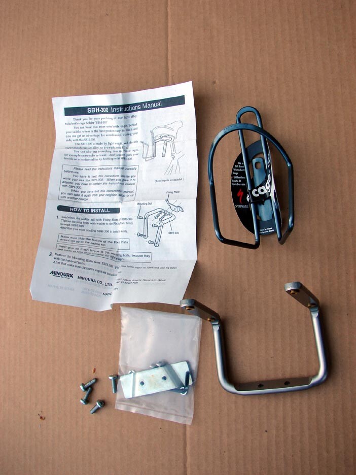 NOS MINOURA SBH-300 DUAL BOTTLE BIKE SEAT BRACKET with ONE SPECIALIZED ...