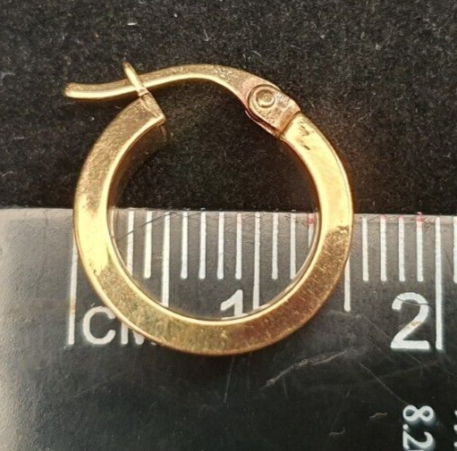 NEW 9ct Yellow Gold Small Hoop Earrings Hallmarked 375 Made in Italy ...