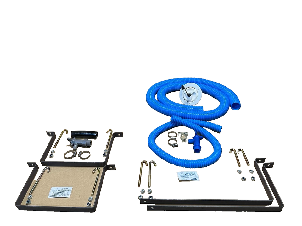 70l Fresh 52l Waste Water Tank Kit Sprinter Crafter LWB Campervan WHITE ...