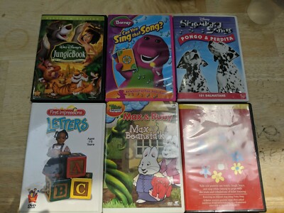 6 Kids DVDs! Jungle Book, Barney, Max and Ruby! | eBay