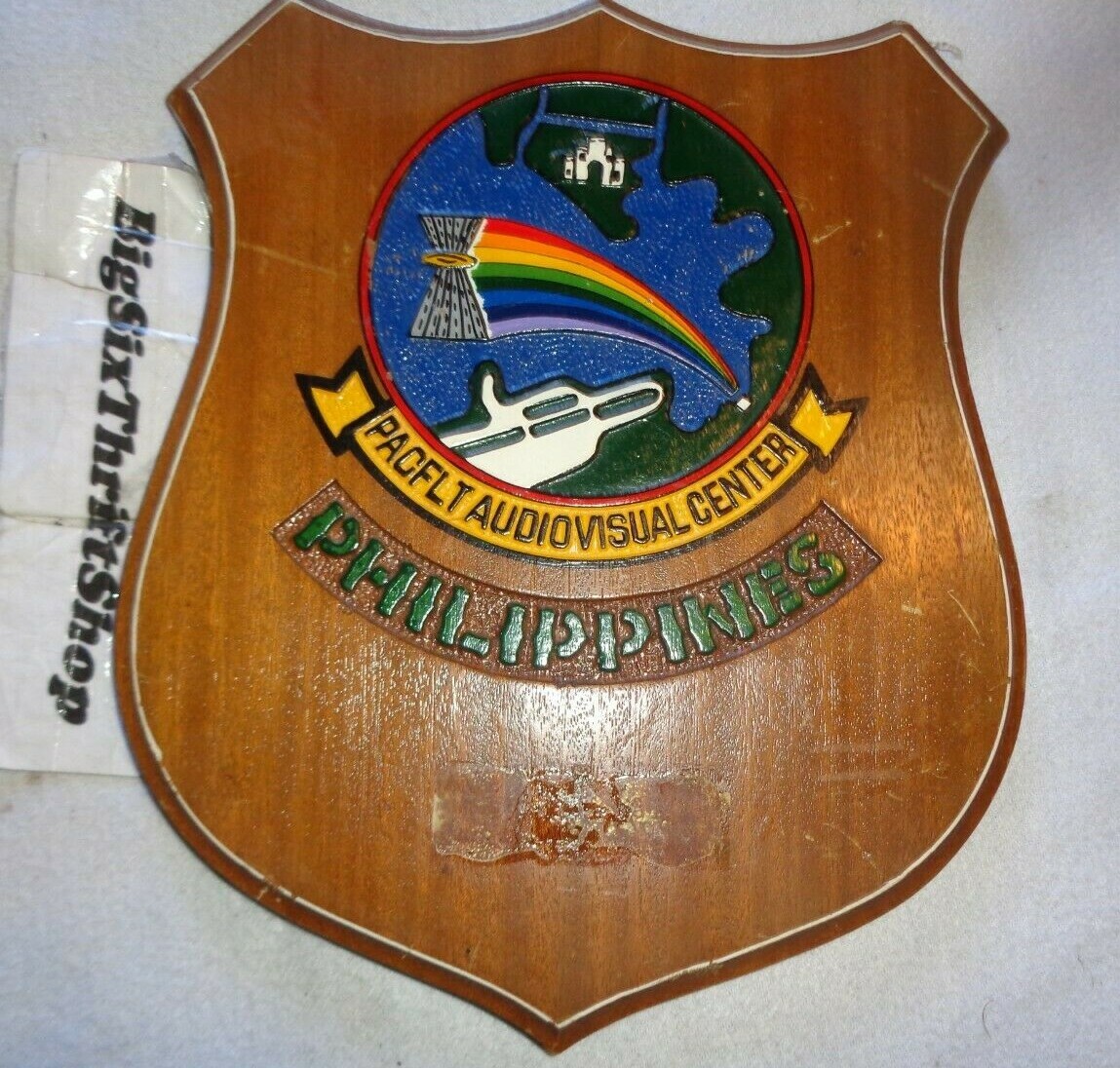 PACIFIC FLEET AUDIO VISUAL CENTER PHILIPPINES WOODEN PLAQUE PACFLT US ...