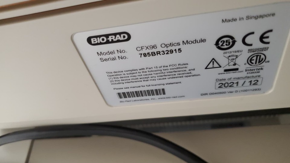 Bio-Rad qPCR CFX96 Touch Real-Time 96-well qPCR Detection System Barely ...