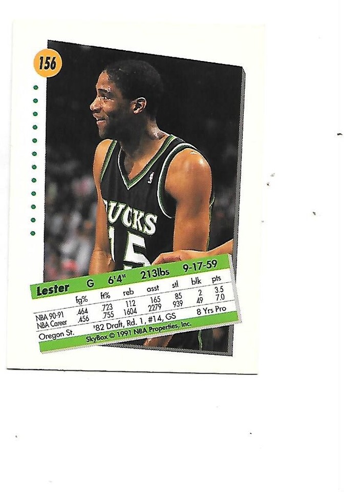 Lester Conner Skybox Basketball Card #156 Milwaukee Bucks | eBay