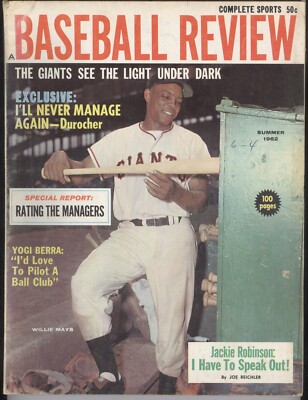 1962 Baseball Review Magazine: Willie Mays -San Francisco Giants/Jackie ...