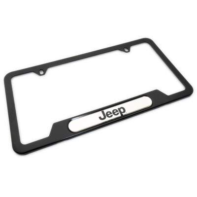 93-22 Jeep License Plate Frame Front or Rear Fitment JEEP Logo Mopar ...