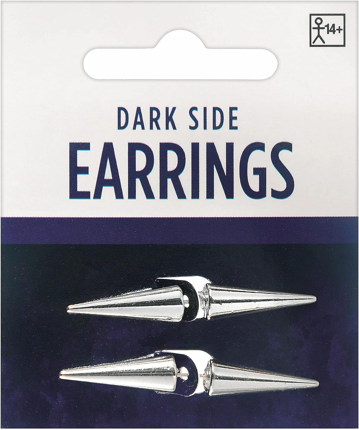 Dark Side Spike Stud Earrings Punk Fancy Dress Halloween Adult Costume ...