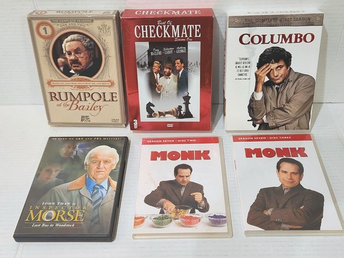 Lot of 6 DVD sets TV detectives ~ Monk Columbo Checkmate Inspector ...