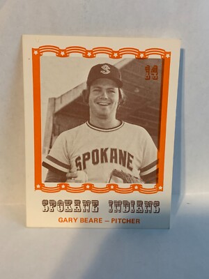 1976 Caruso Minor League SPOKANE INDIANS (blank back) - GARY BEARE | eBay