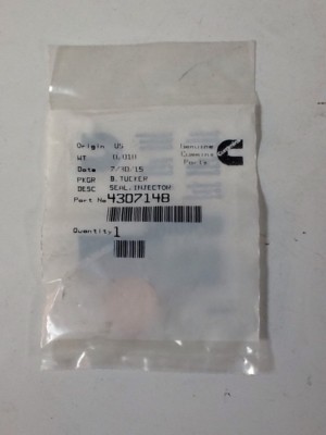 Cummins SEAL,INJECTOR 4307148 (CT1) | eBay