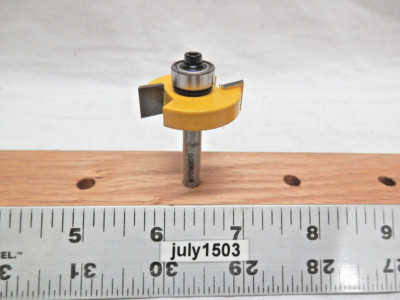 (1) NEW Yonico 3/8" Tip 1-1/4" D Rabbeting/Slot Carbide Bit 1/4" Shank ...