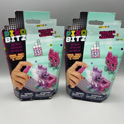 Lot (2)Spin Master Pixo Bitz Metallic Pack 164 Pieces Make Mist ...