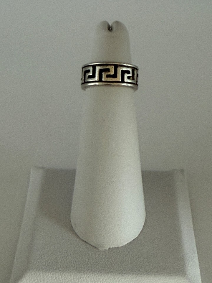 Vintage Greek Key Pinky Ring Sterling Silver Size 3 Zuni Brand Stamped ...