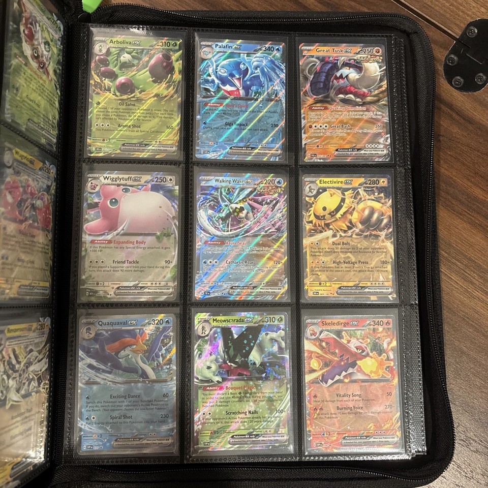 Pokemon Card Binder Collection Lot Miraidon ex, Garchomp ex, V And Ex ...